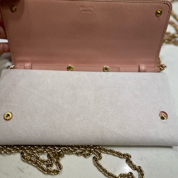 Prada | Bags | Prada Light Pink Wallet On Chain | Poshmark